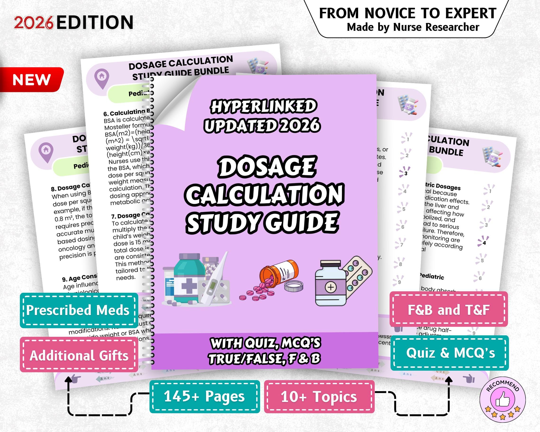 Complete Dosage Calculation Study Guide Bundle | Drug Calculations ...