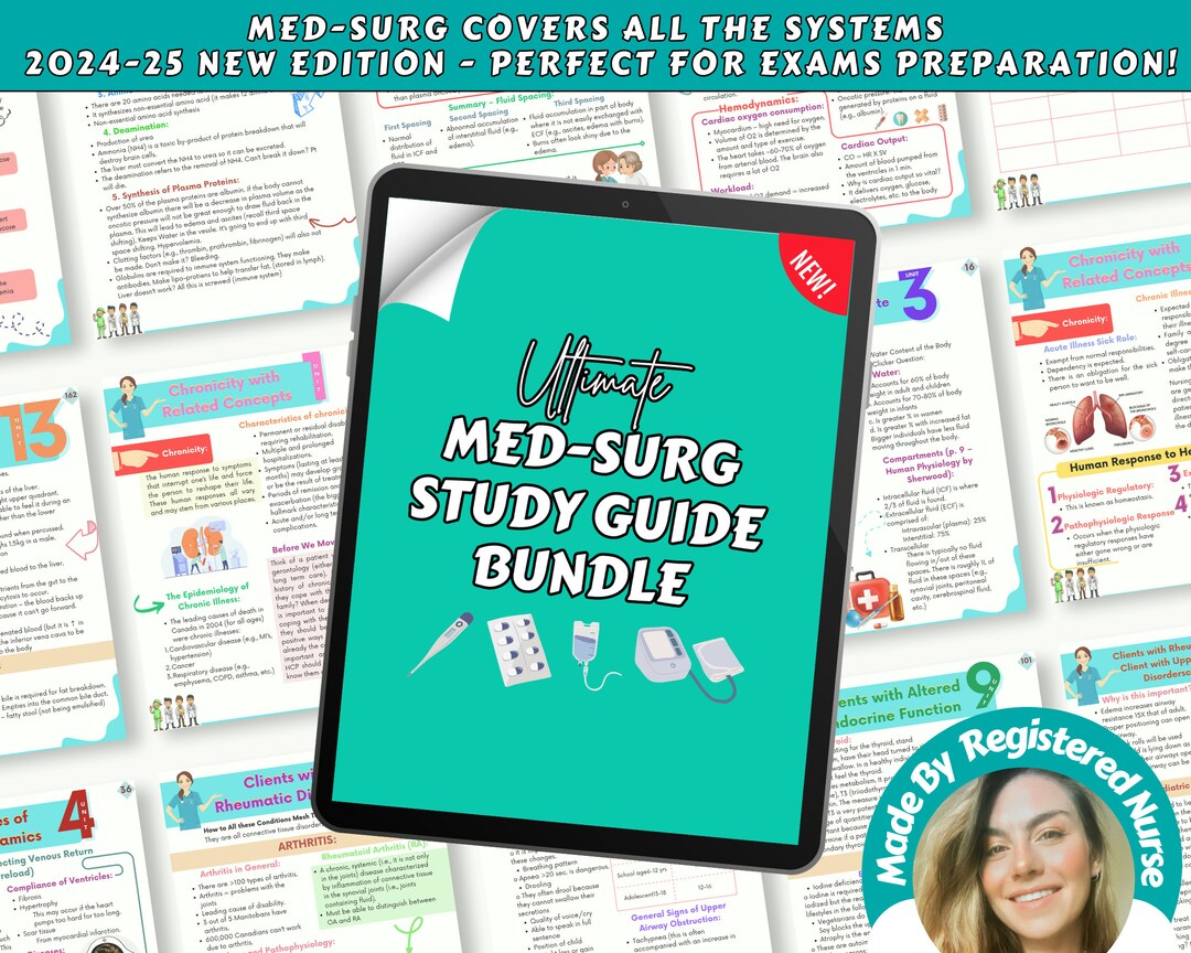 Med-surg Study Bundle 2024, Nursing Study Guide, Med Surg Notes ...