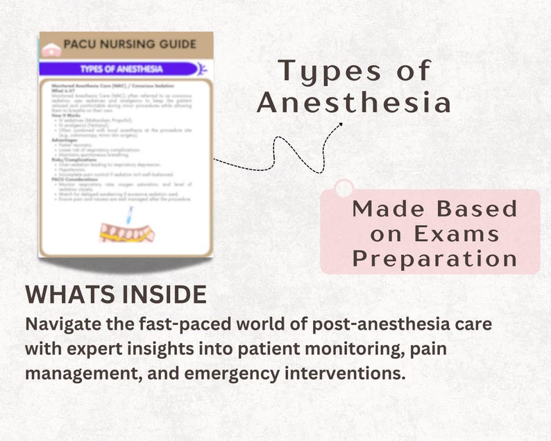 PACU Nursing Guide, Beginners & New Grad Nurse Charting Guide for ...