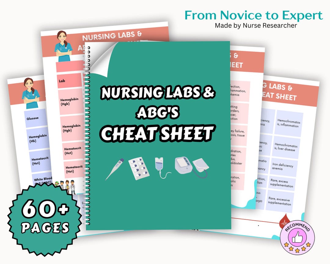 Complete Nursing Lab Values Bundle: Cheatsheet, Memory Tricks ...