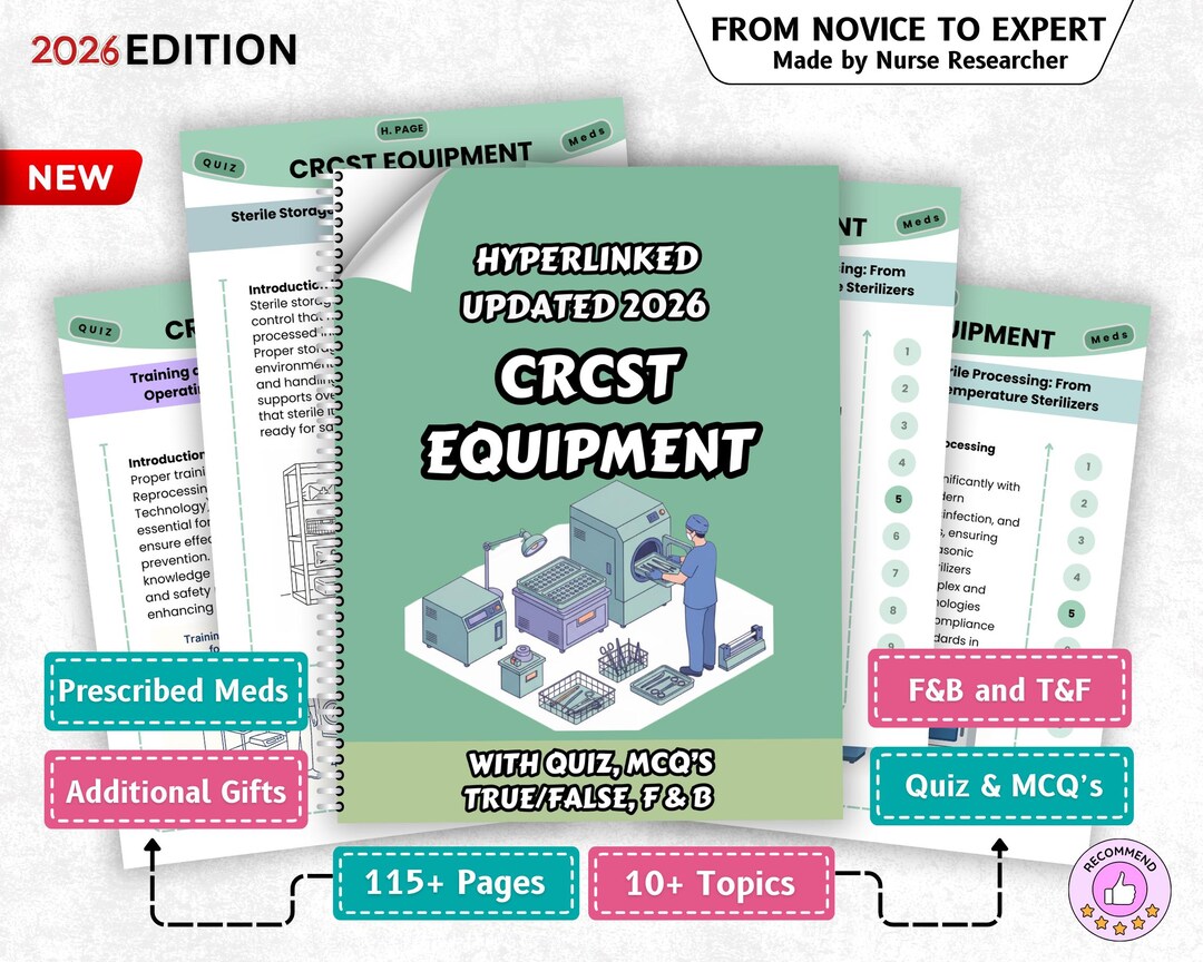 CRCST Equipment Hyperlinked, CRCST Study Guide, 9th Edition, Sterile ...