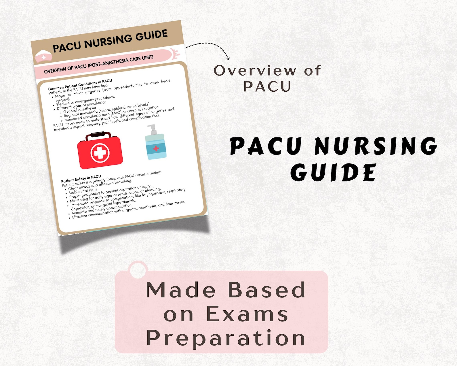 PACU Nursing Guide, Beginners & New Grad Nurse Charting Guide for ...