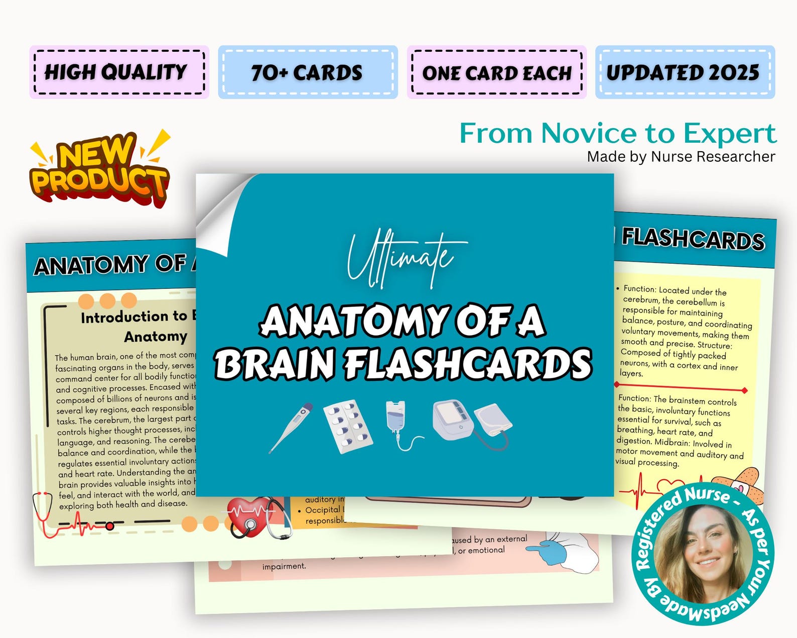 Complete Anatomy of A Brain Flashcards 2025, Brain Anatomy, Anatomy ...