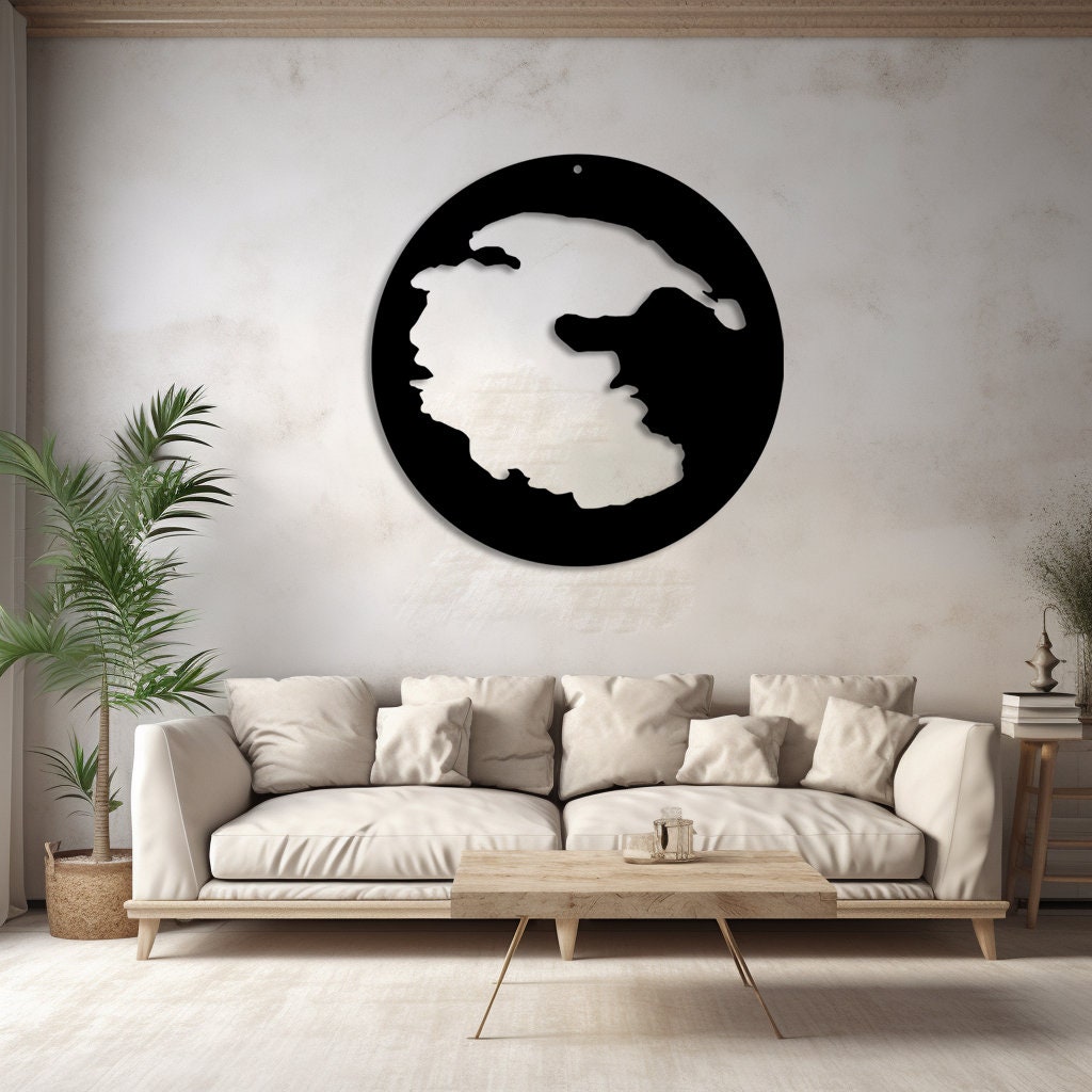 PANGEA Metal Wall Art, Pangea Continent, Wall Decor, Metal Decor ...