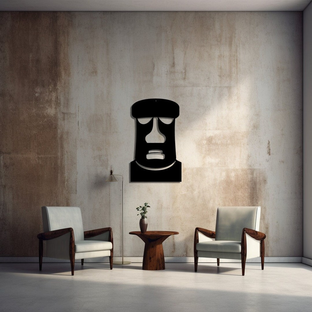 Statues of Easter Island Moai Metal Wall Art 3 Moai Art, Metal Wall ...