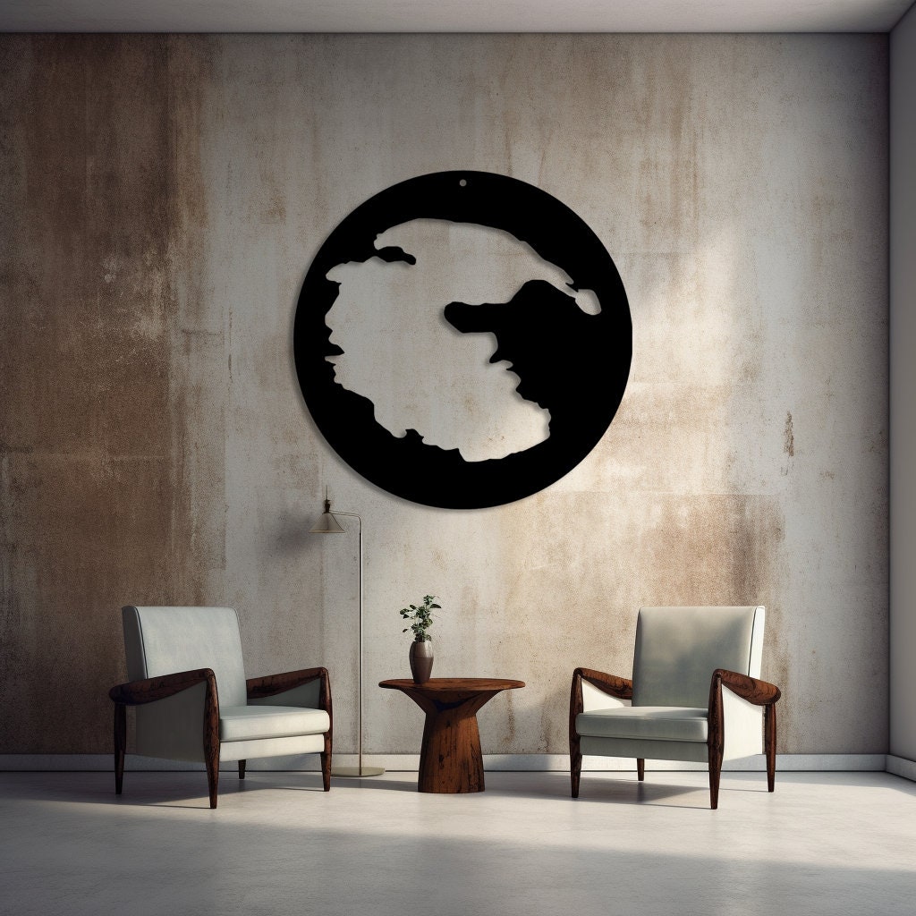 PANGEA Metal Wall Art, Pangea Continent, Wall Decor, Metal Decor ...