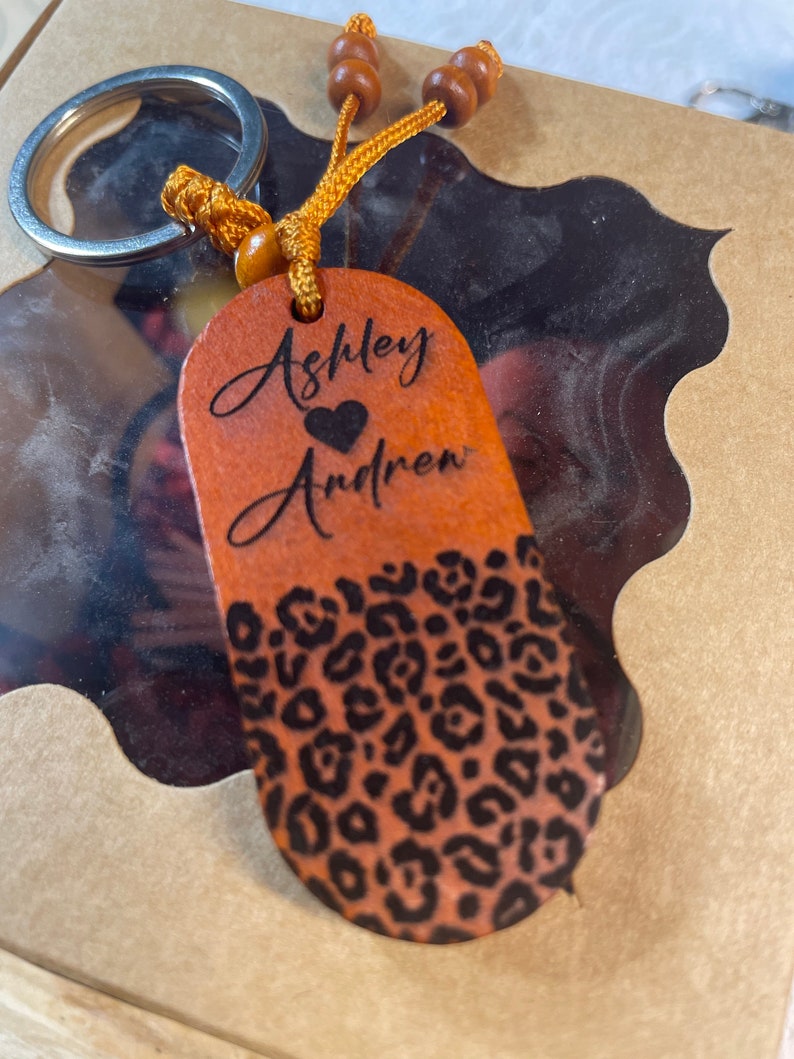 Personalized Laser Engraved Wood Keychain - Etsy