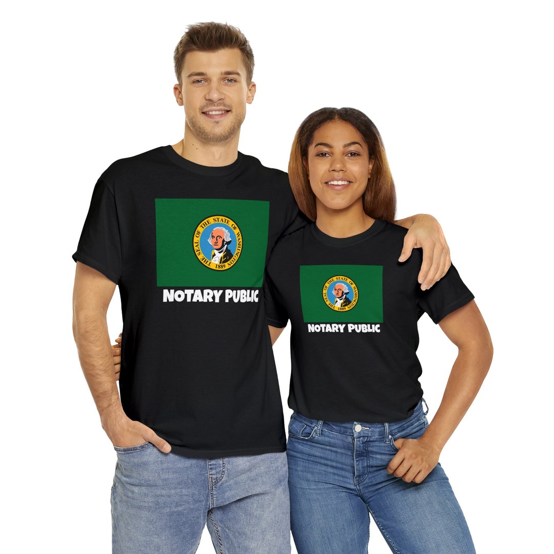 Washington State Flag Notary T-shirt | Unisex Notary Public T-shirt - Etsy