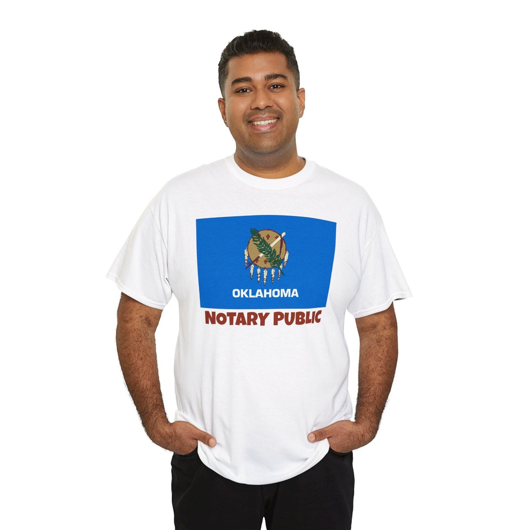 Oklahoma State Flag Notary T-shirt | Unisex Notary Public T-shirt - Etsy