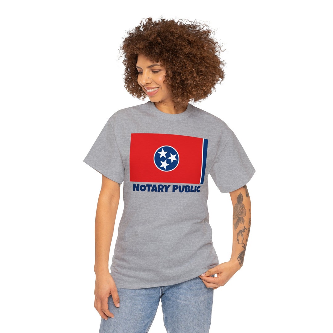 Tennessee State Flag Notary T-shirt | Unisex Notary Public T-shirt - Etsy