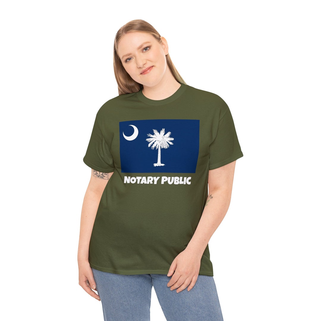 South Carolina State Flag Notary T-shirt | Unisex Notary Public T-shirt ...