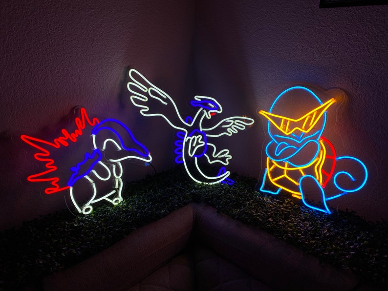 Pikachu LED Neon Sign Pokemon Sign Wall Decor Personalized - Etsy UK