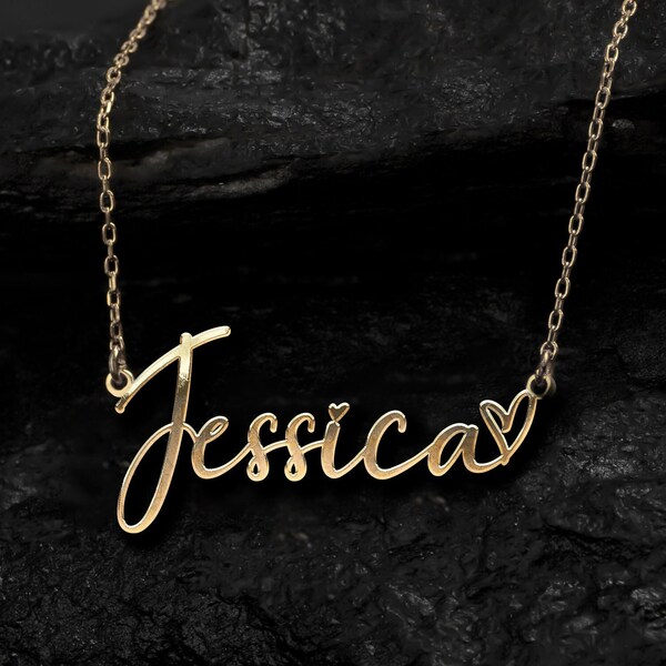 Custom Name Necklace Sterling Silver - Etsy