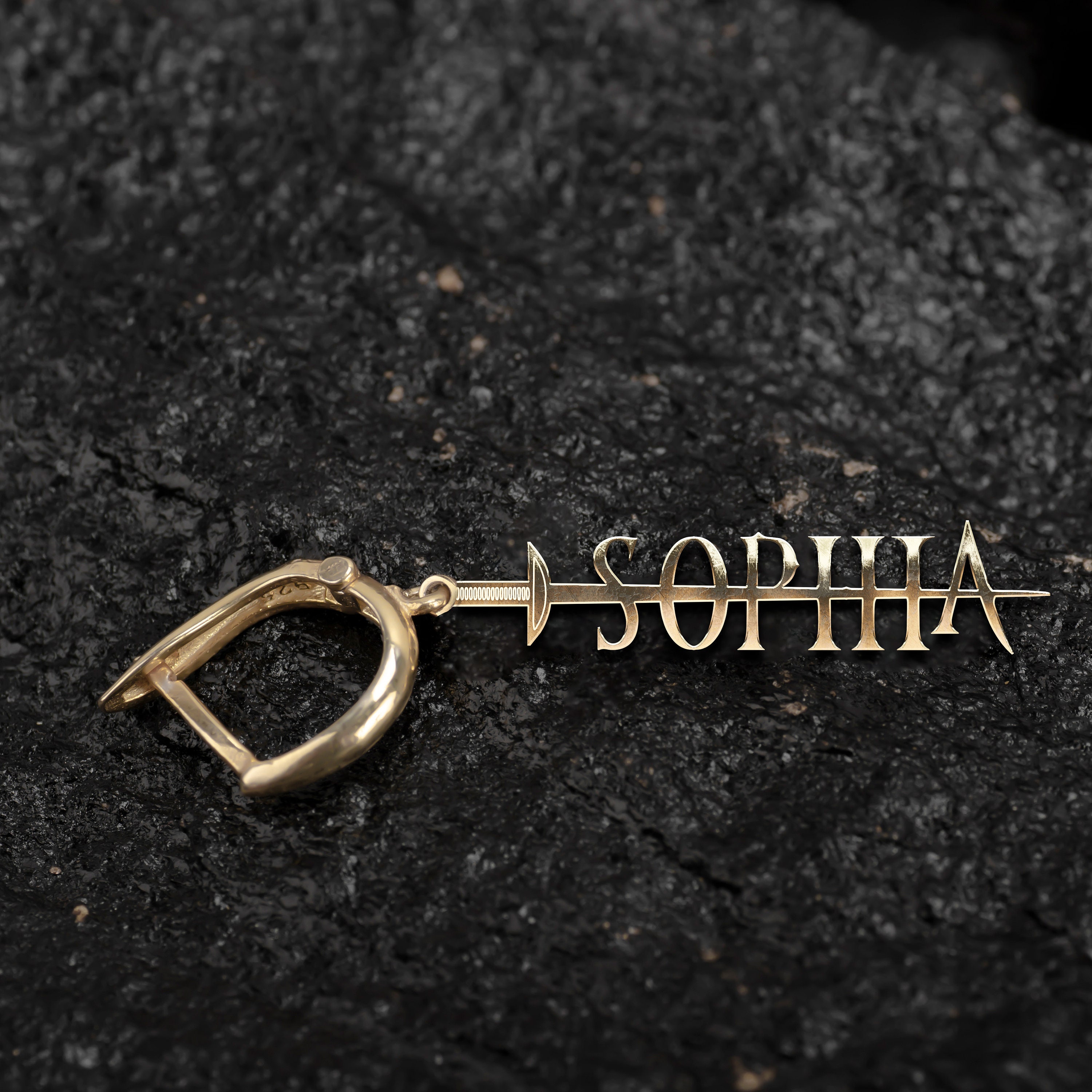 Wednesday Font Silver Name Earrings Fencing Sword Name Earrings Addams ...