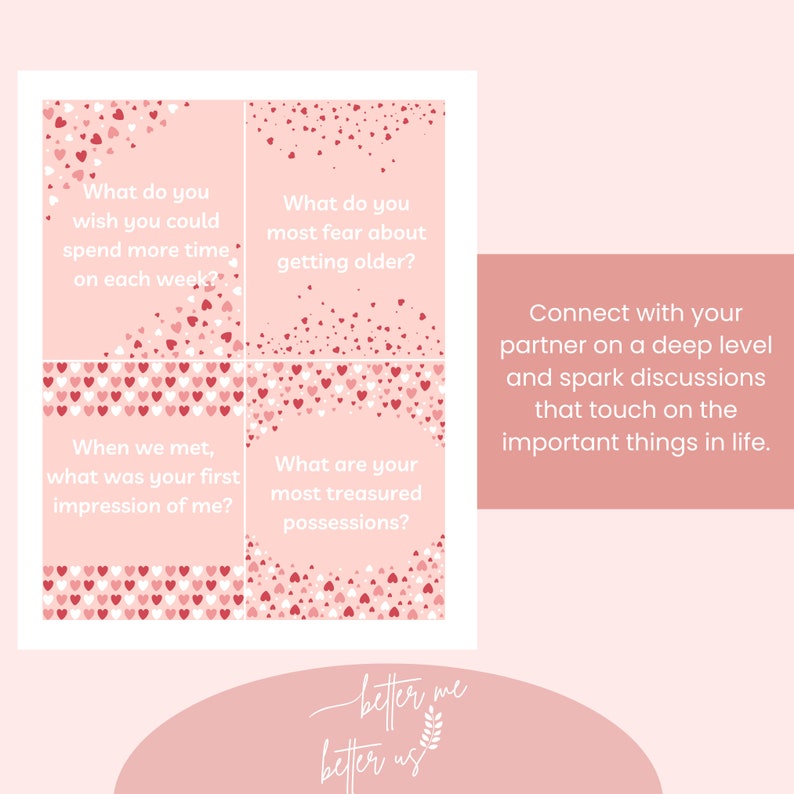 Printable Card Deck: Deep Conversation Starters for Couples Date Night ...