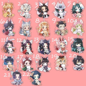 Anime DS Collectable Characters Keychain Acrylic Charm 22 Designs - Etsy