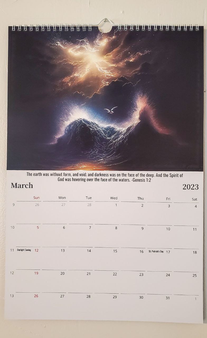 Creation Story 2023 Calendar | Digital Bible Art - Etsy