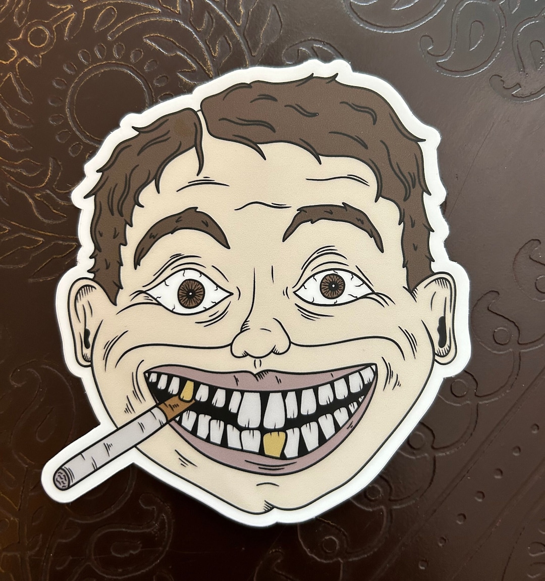 SMILING SMOKER Sticker - Etsy