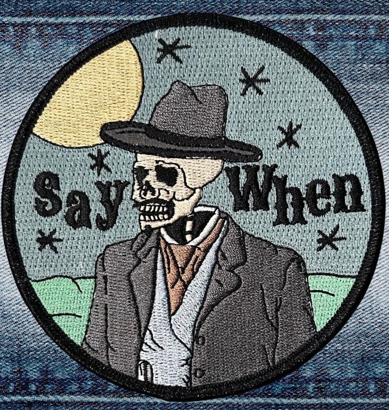 Western Patch for Jacket SAY WHEN Doc Holliday Inspired - Etsy