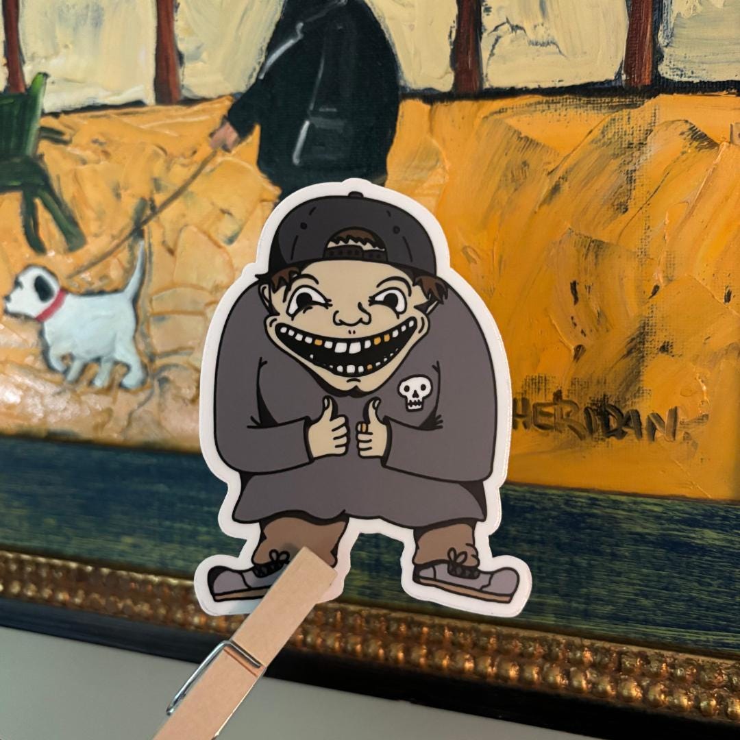 CREEPER - Creepy Guy Vinyl Sticker and Laptop Decal - Etsy