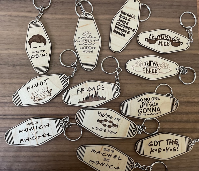 Friends Tv Show Inspired Keychains, Friends TV Show Gifts, Chandler ...
