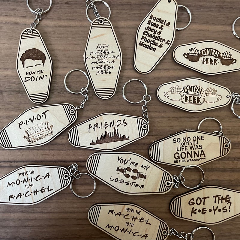 Engraved Friends Keychain - Etsy