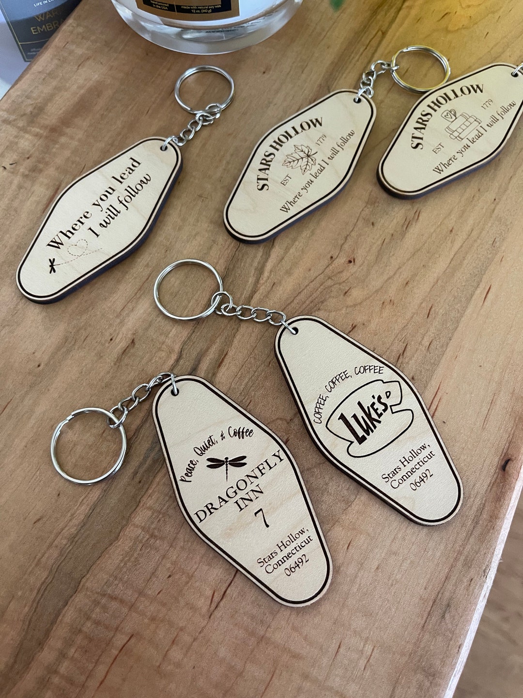 Gilmore Girls Inspired Motel Keychains, Gilmore Girls Merch, Stars ...
