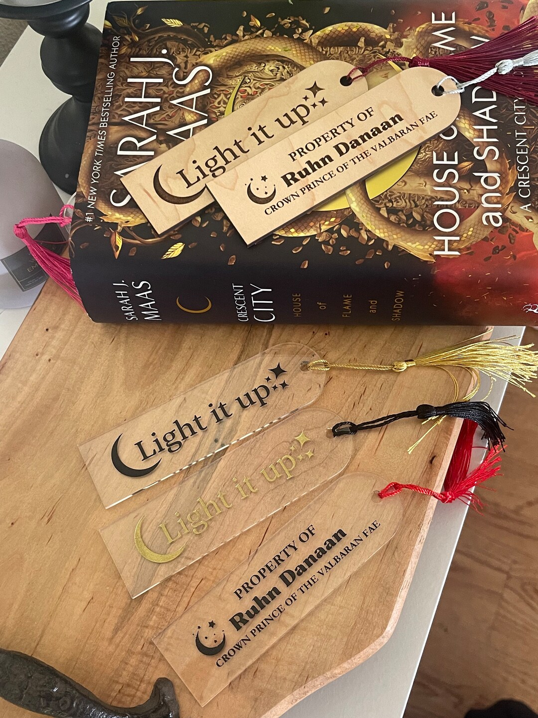 Crescent City Bookmarks, Acrylic Bookmarks, Booktok Merch, Light It Up ...
