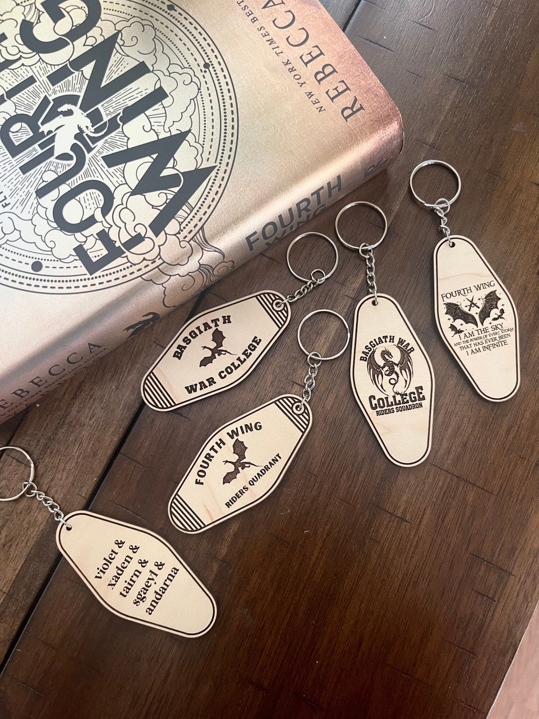 Fourth Wing Inspired Hotel Keychain, Booktok Keychain Gift, Fourth Wing ...