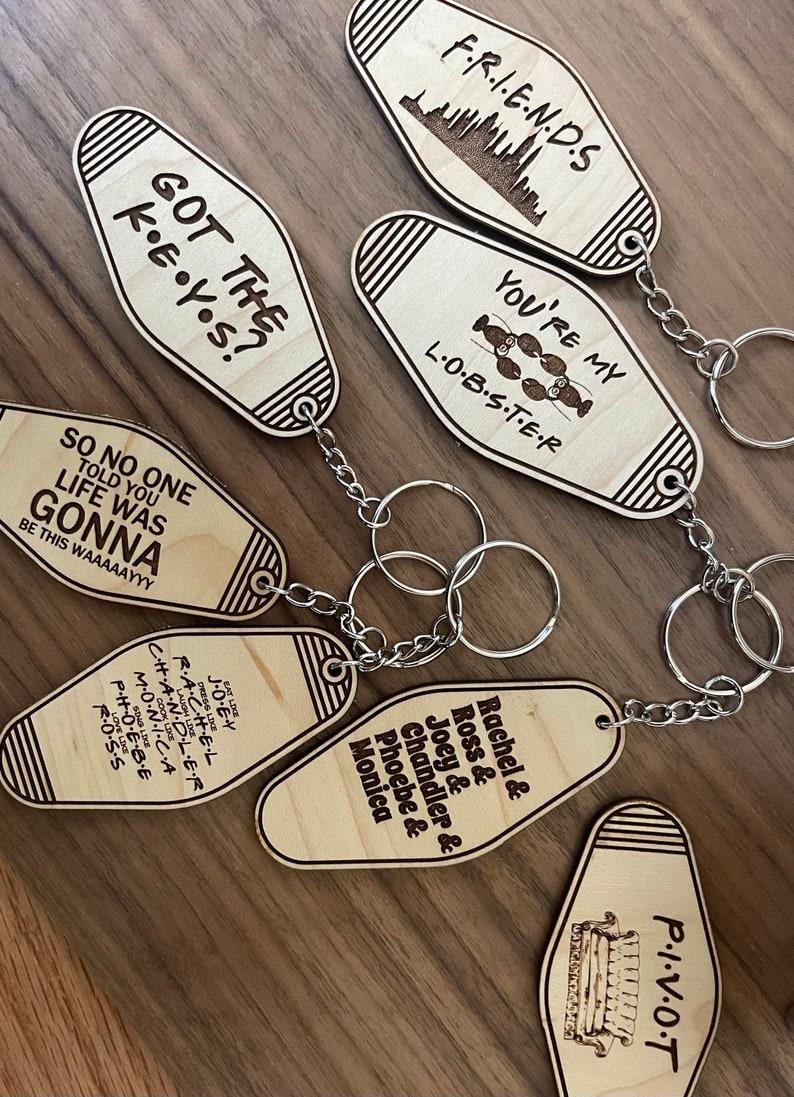 Friends Tv Show Inspired Keychains, Friends TV Show Gifts, Chandler ...