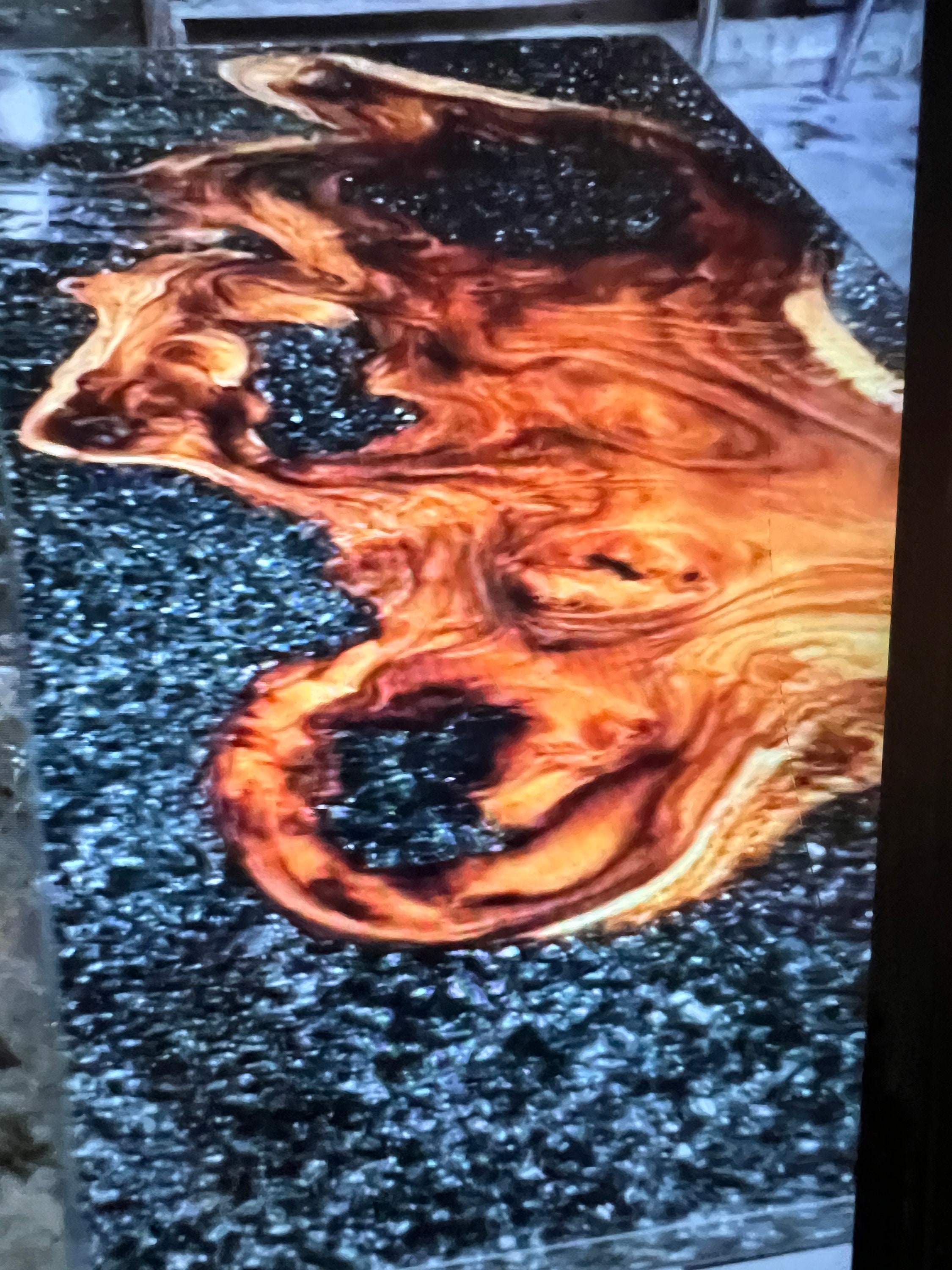Crushed Glass Epoxy Resin Table - Etsy