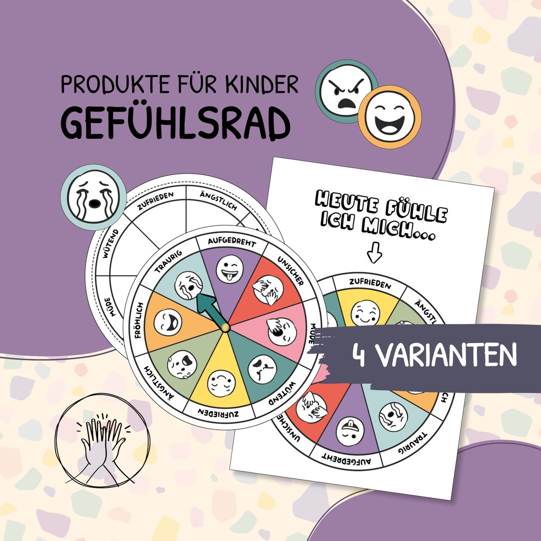 Emotional Wheel for Children, Emotional Wheel, Discovering Feelings ...