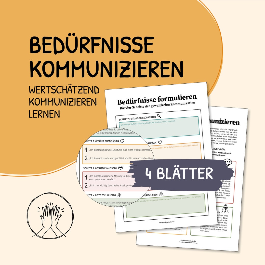 Communicating Needs, Non-violent, NVC, Communication, Worksheets ...