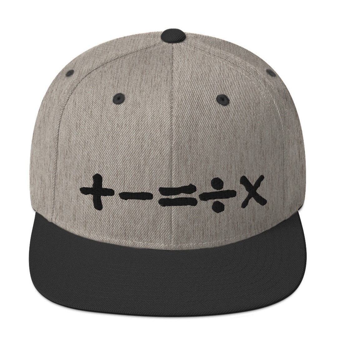 Mathematical Symbols Snapback Cap black 3D Embroidery Mathematical ...