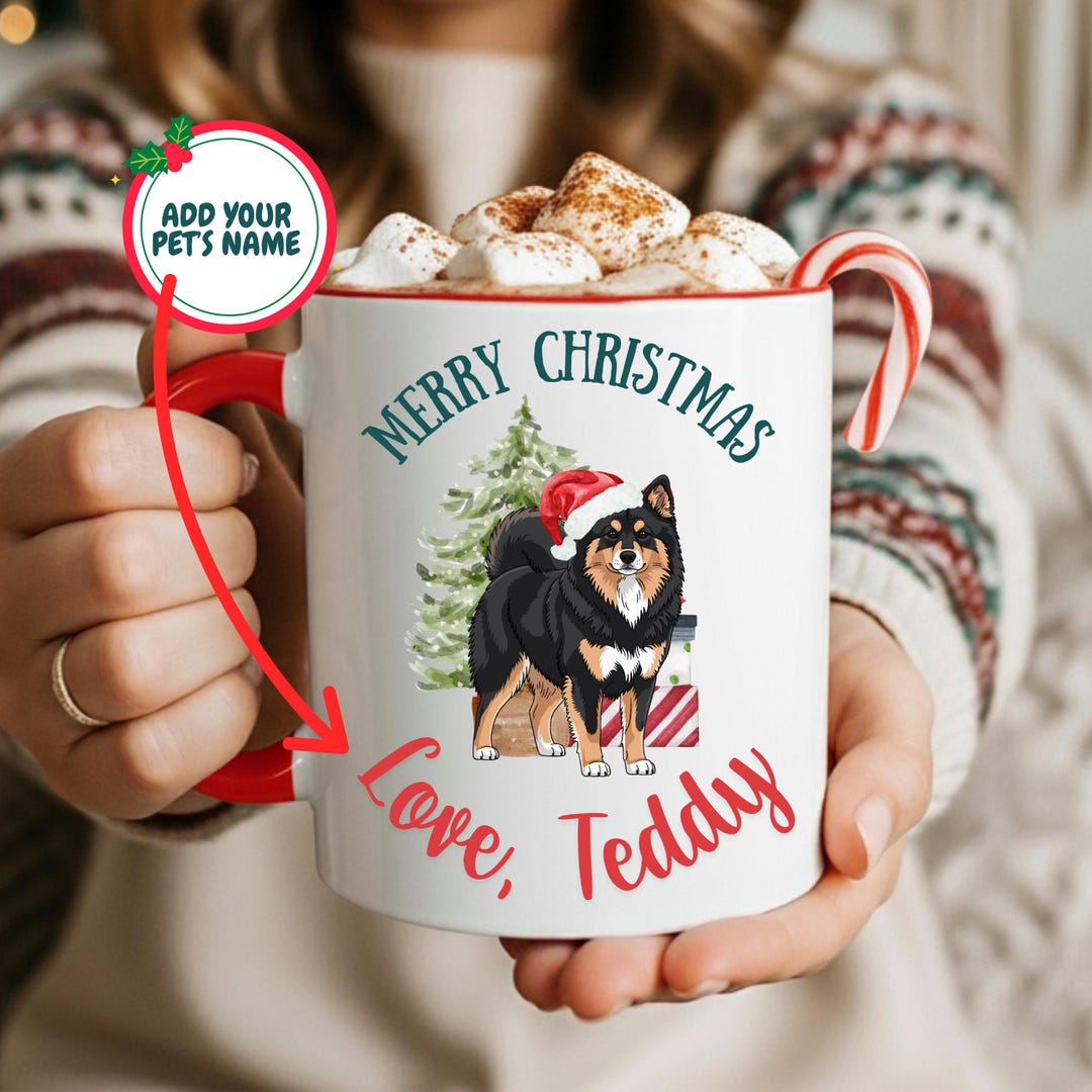 Personalized Finnish Lapphund Christmas Mug - Lappie Mom Gift - Etsy