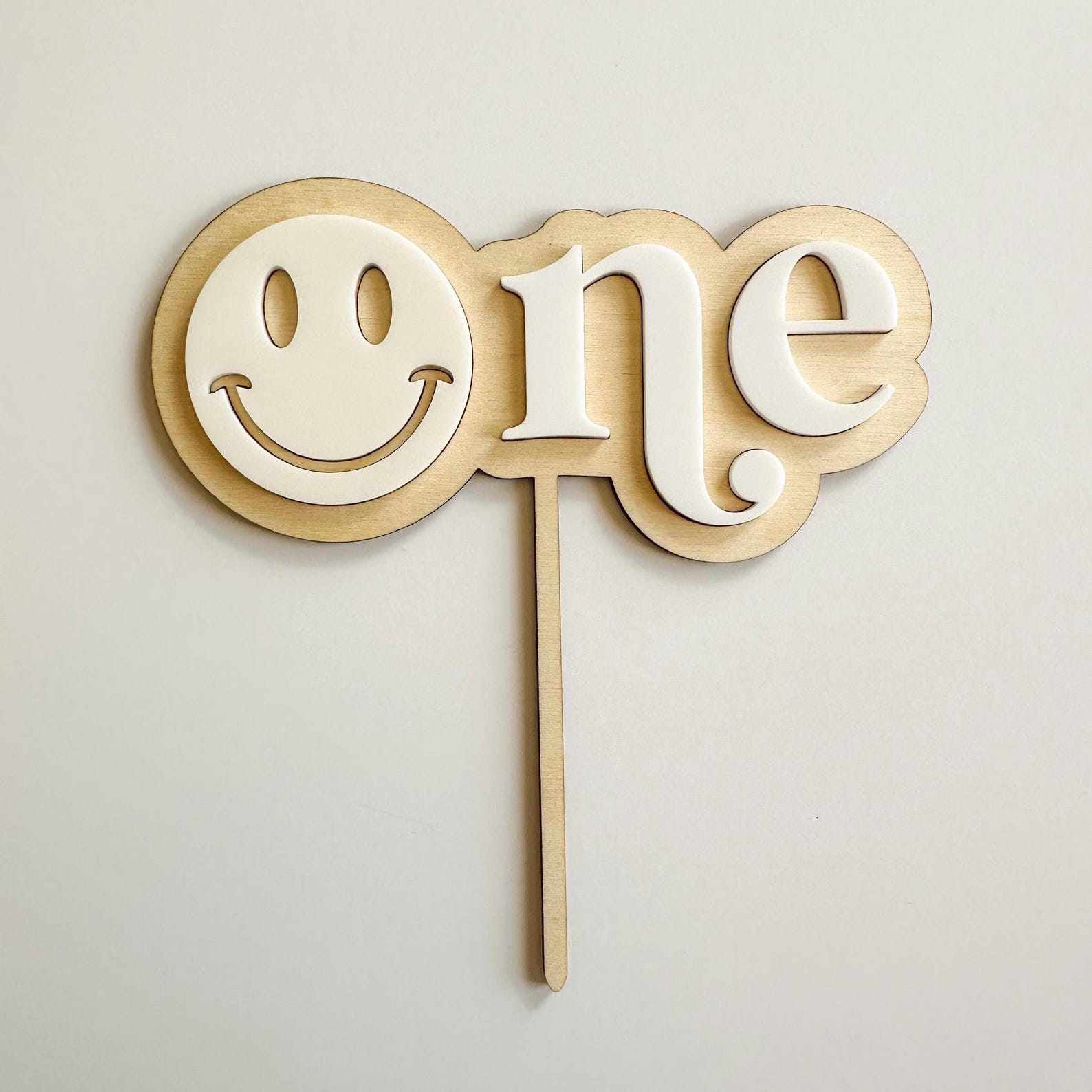 Smiley One Cake Topper, First Birthday, Smiley Faces, One Happy Dude ...