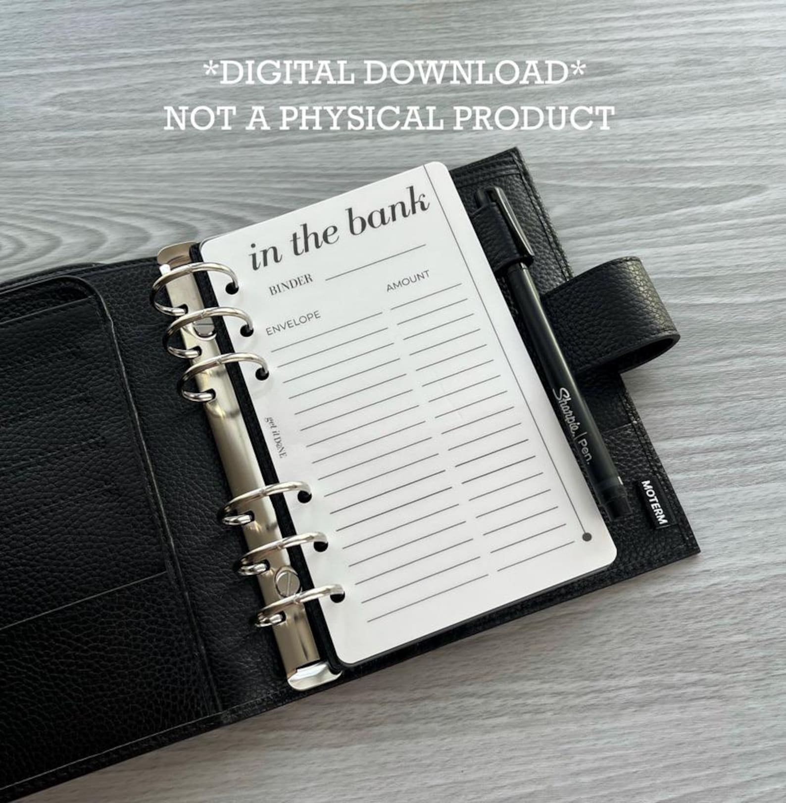 In the Bank Dashboard for A6 Personal Binders | DIGITAL DOWNLOAD | NOT ...