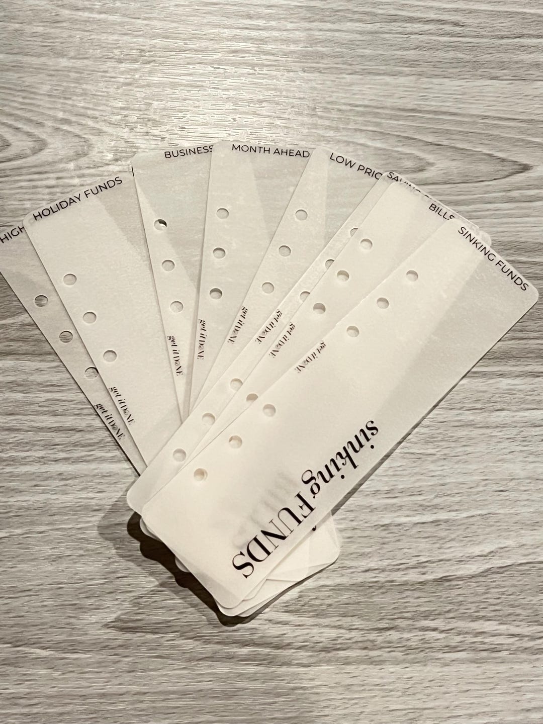 A6 Binder Cash Envelope Dividers: Matte Vellum Budget Planner - Etsy