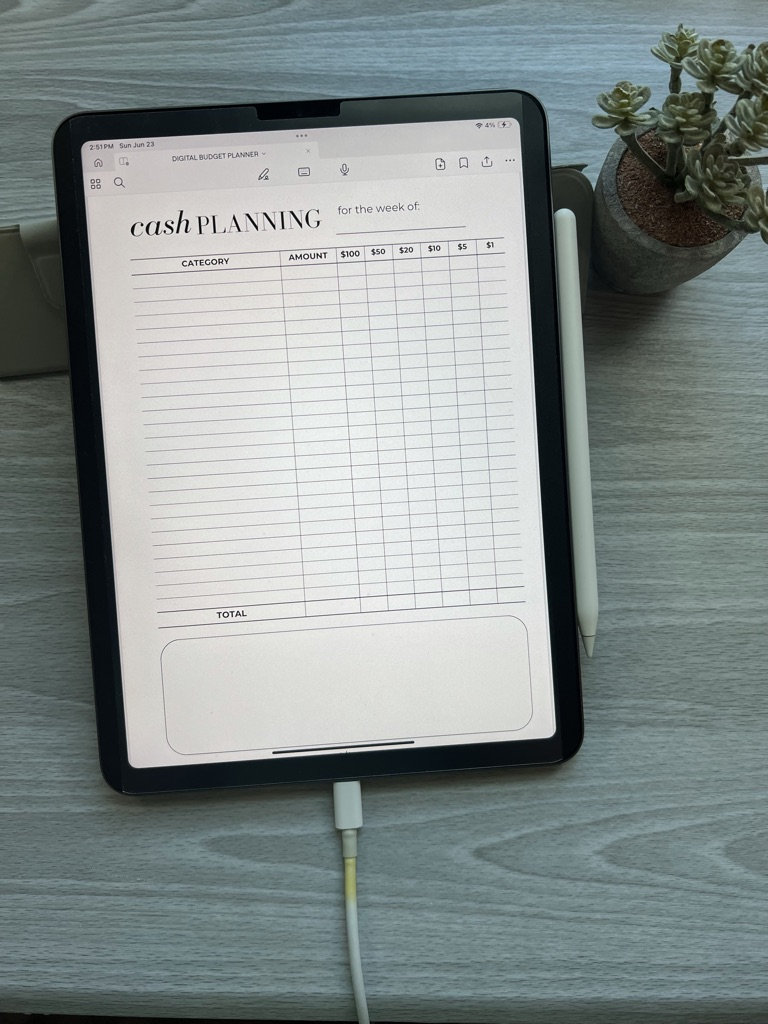 Cash Planning Sheet, A5 Printable Budget Sheet Cash Envelope System ...