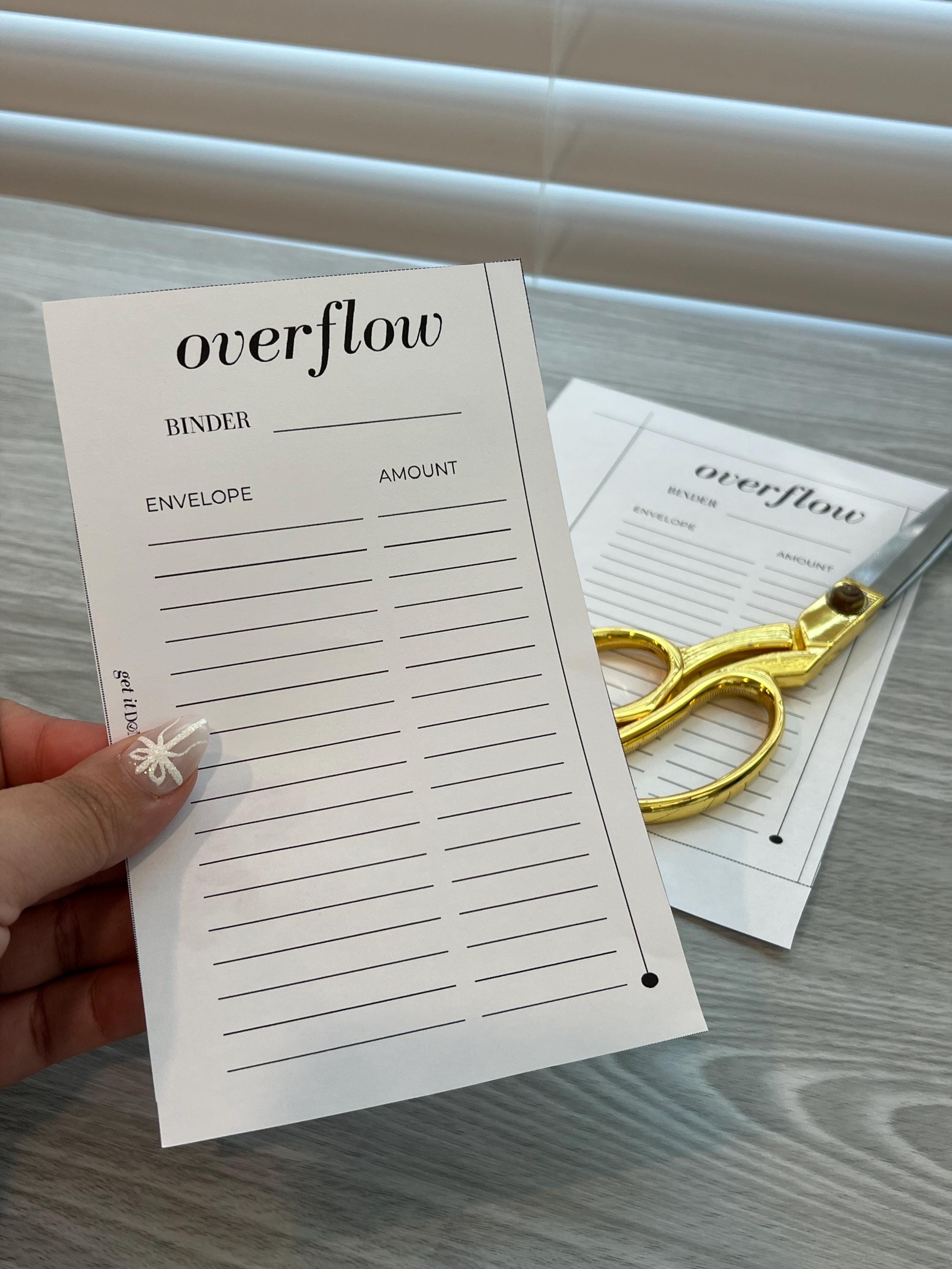 Overflow A6 Personal Binders DIGITAL DOWNLOAD NOT Physical Product - Etsy