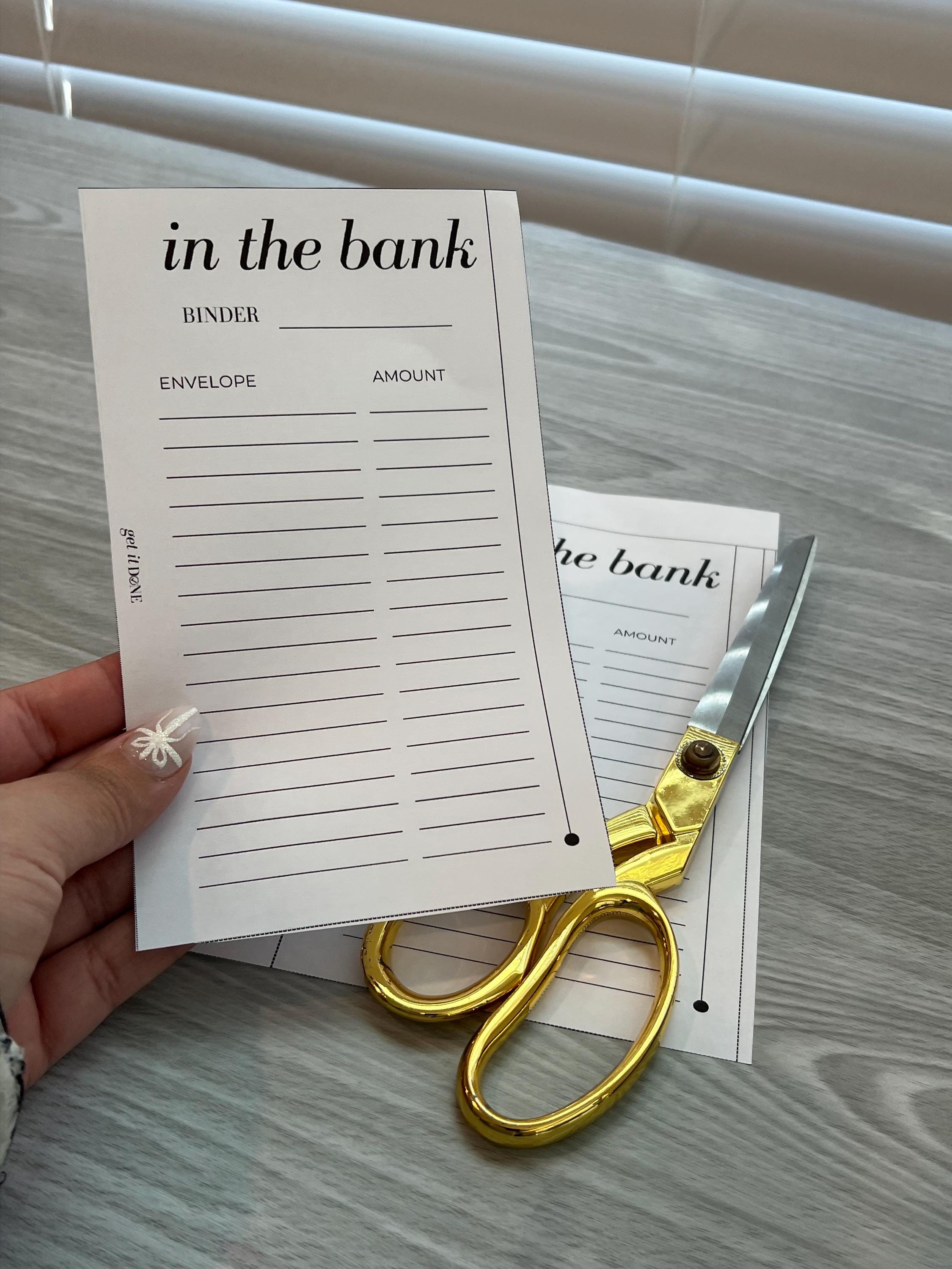 In the Bank Dashboard for A6 Personal Binders | DIGITAL DOWNLOAD | NOT ...