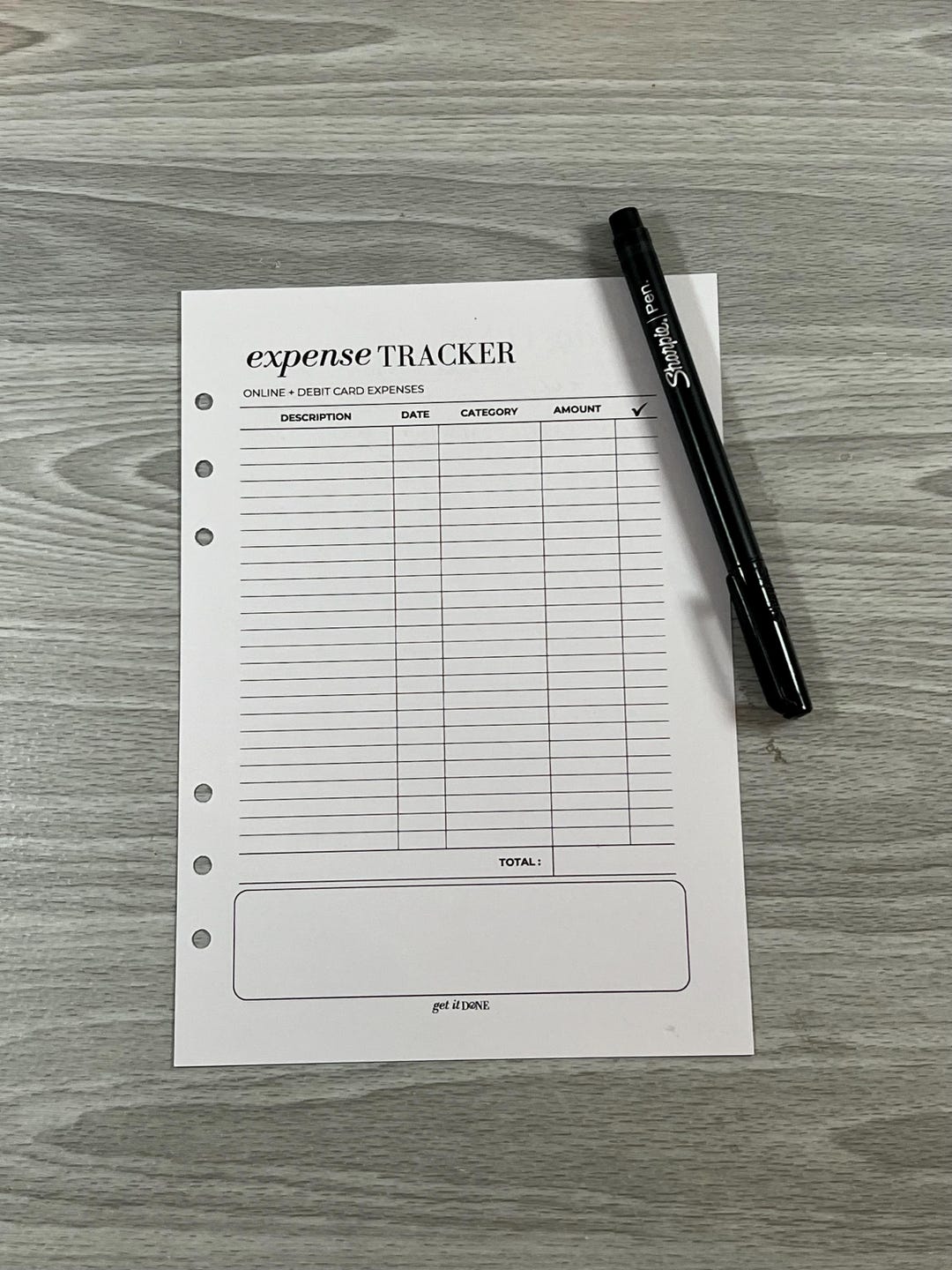 Expense Tracker, A5 | Printable Budget Sheet | Online or Debit Card ...