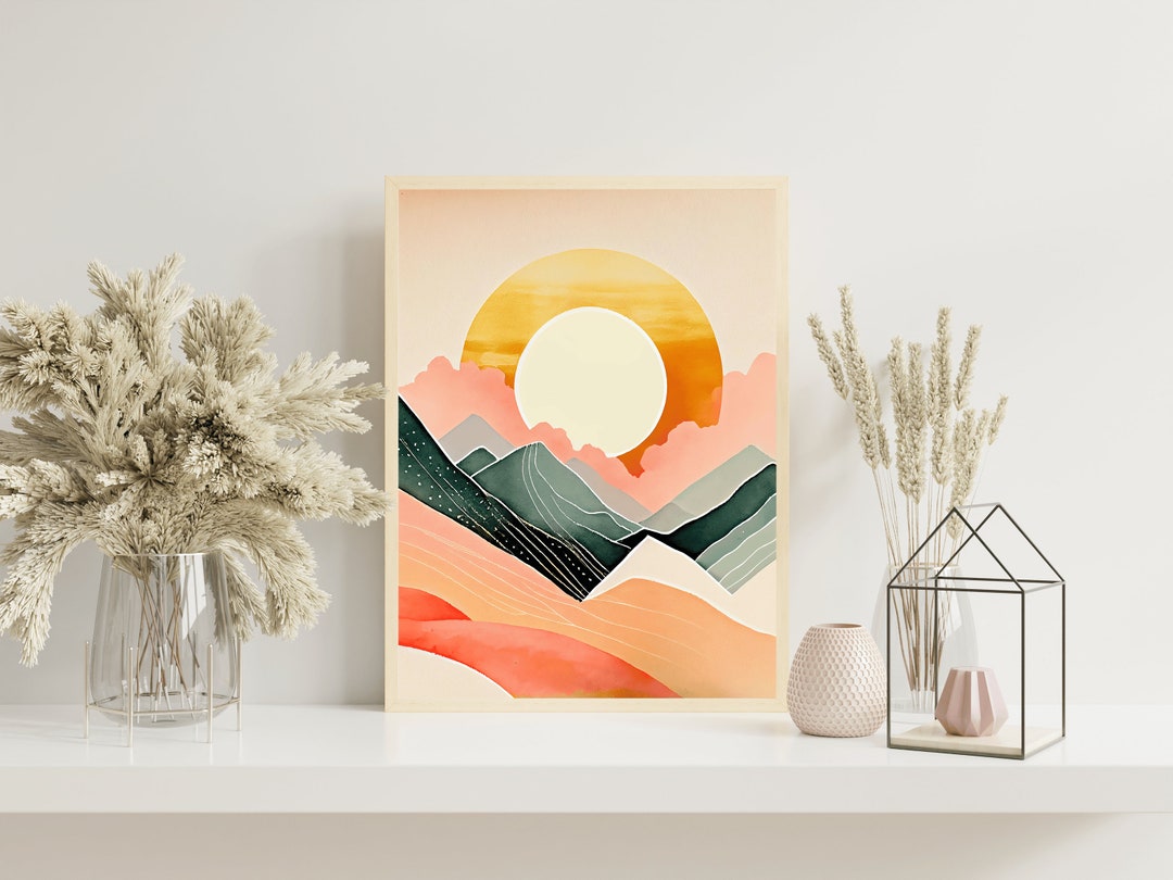 Sunrise Print Wall Art Sunrise Sunrise Wall Painting Sunrise Digital ...