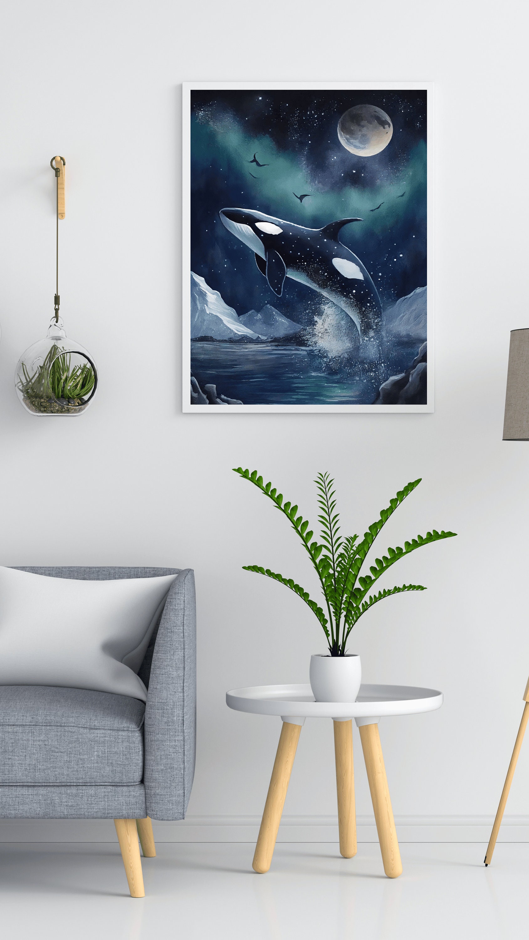 Orca Wall Art, Killer Whale Art, Orca Whale Painting, Killer Whale Art ...