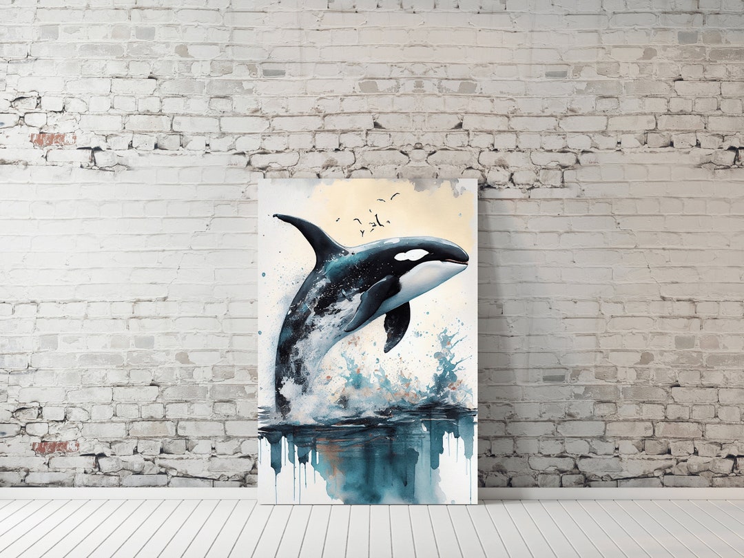 Whales Art, Orca Painting, Orca Whale, Killer Whale, Orca Whale Print ...