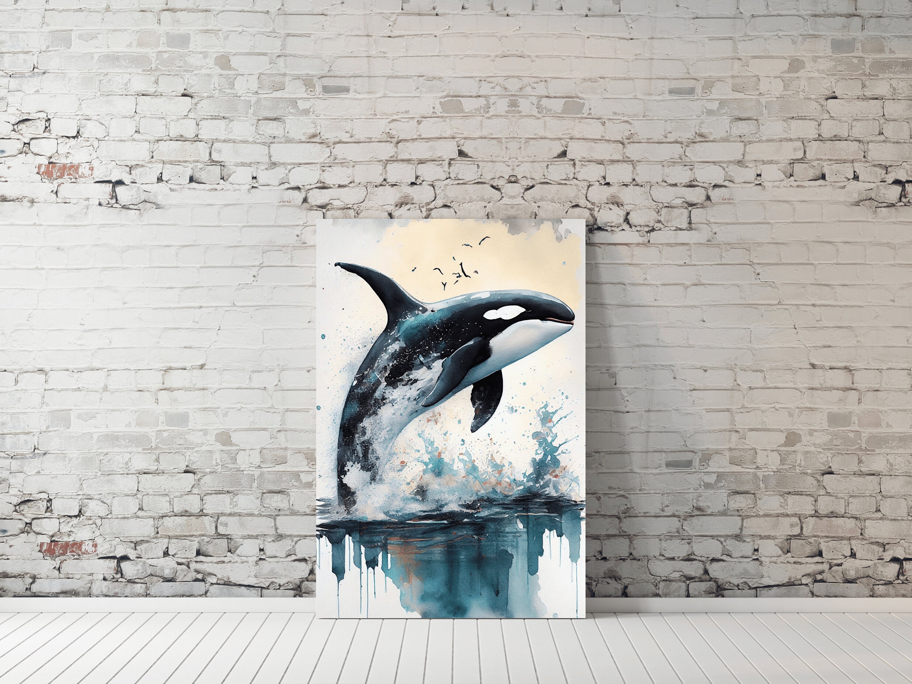 Whales Art, Orca Painting, Orca Whale, Killer Whale, Orca Whale Print ...