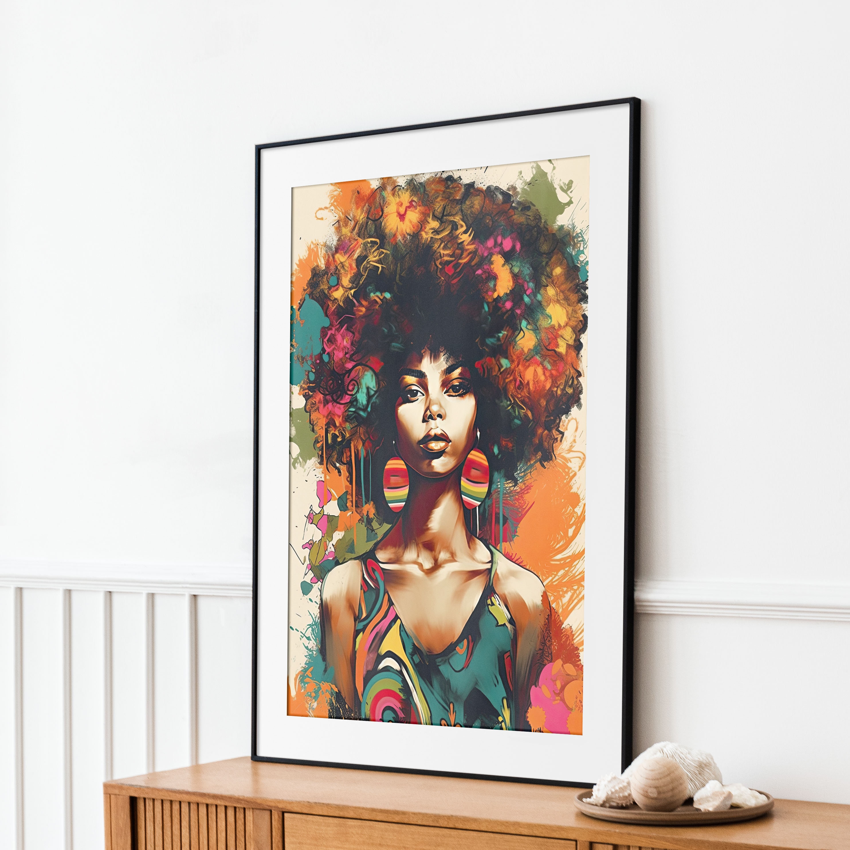 Woman Wall Art Girl Wall Art Canvas African Woman Wall Art Black Girl Magic Wall Art Black Woman ...