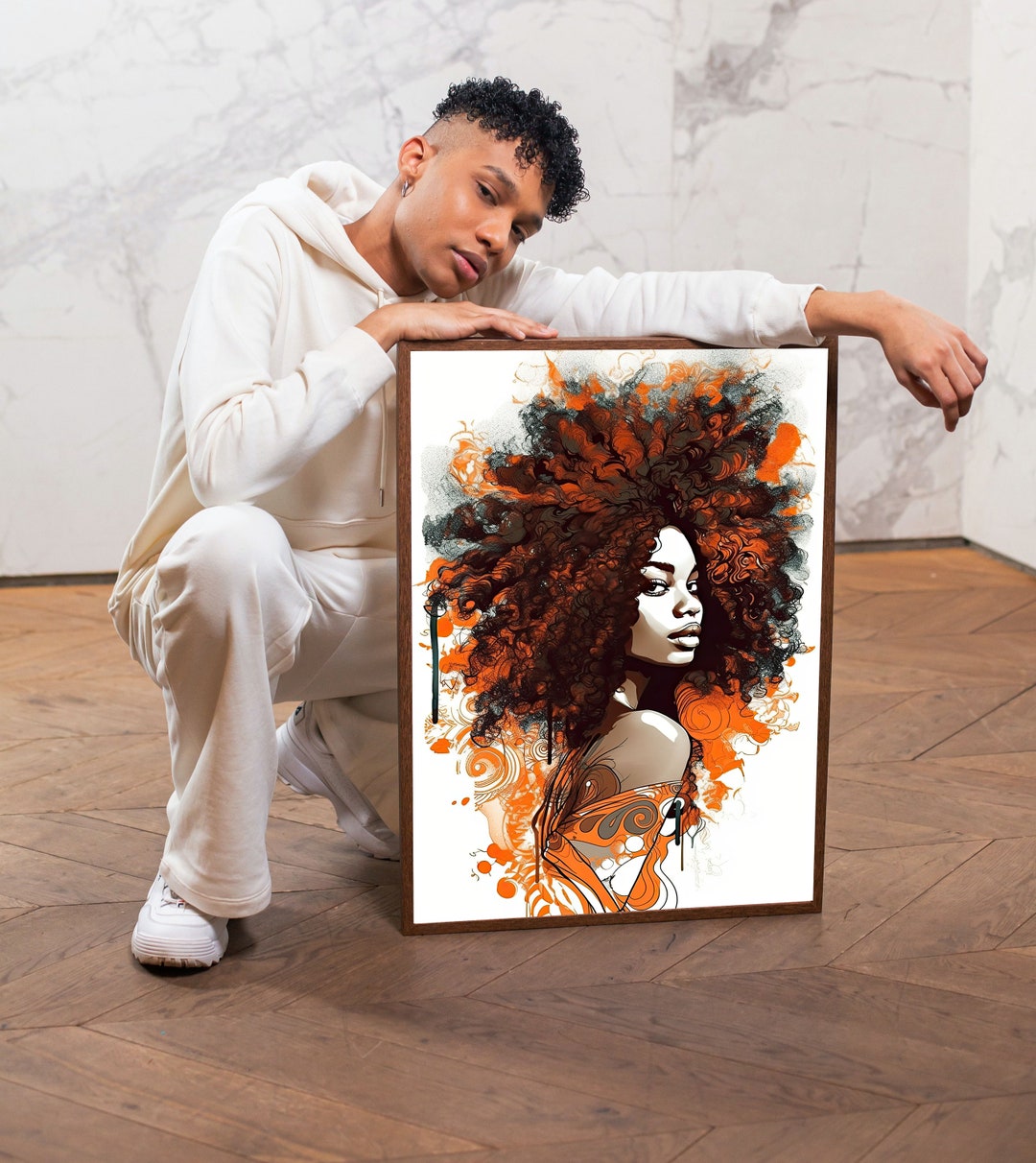 Woman Wall Art Girl Wall Art Canvas African Woman Wall Art Black Girl Magic Wall Art Black Woman ...