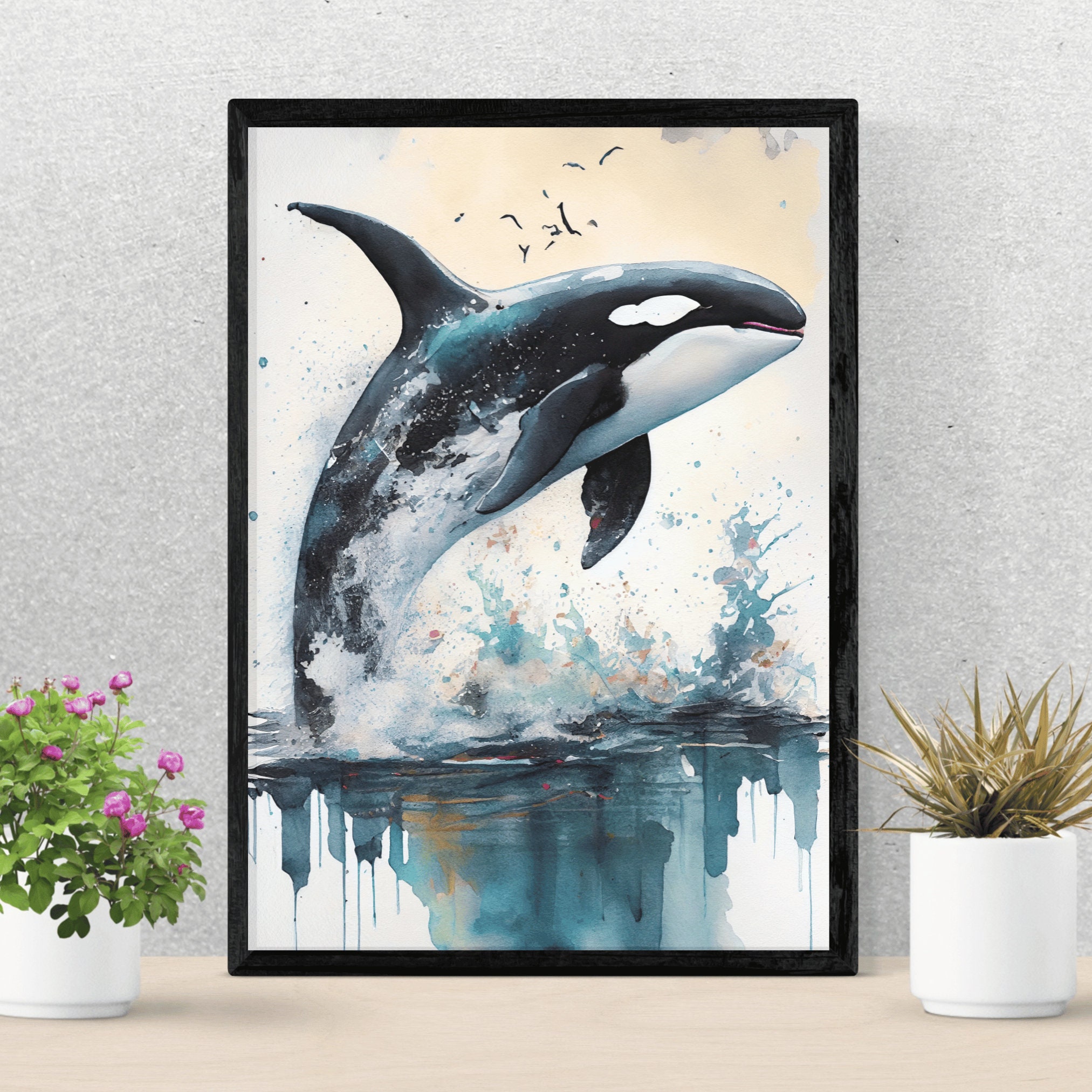 Whales Art, Orca Painting, Orca Whale, Killer Whale, Orca Whale Print ...
