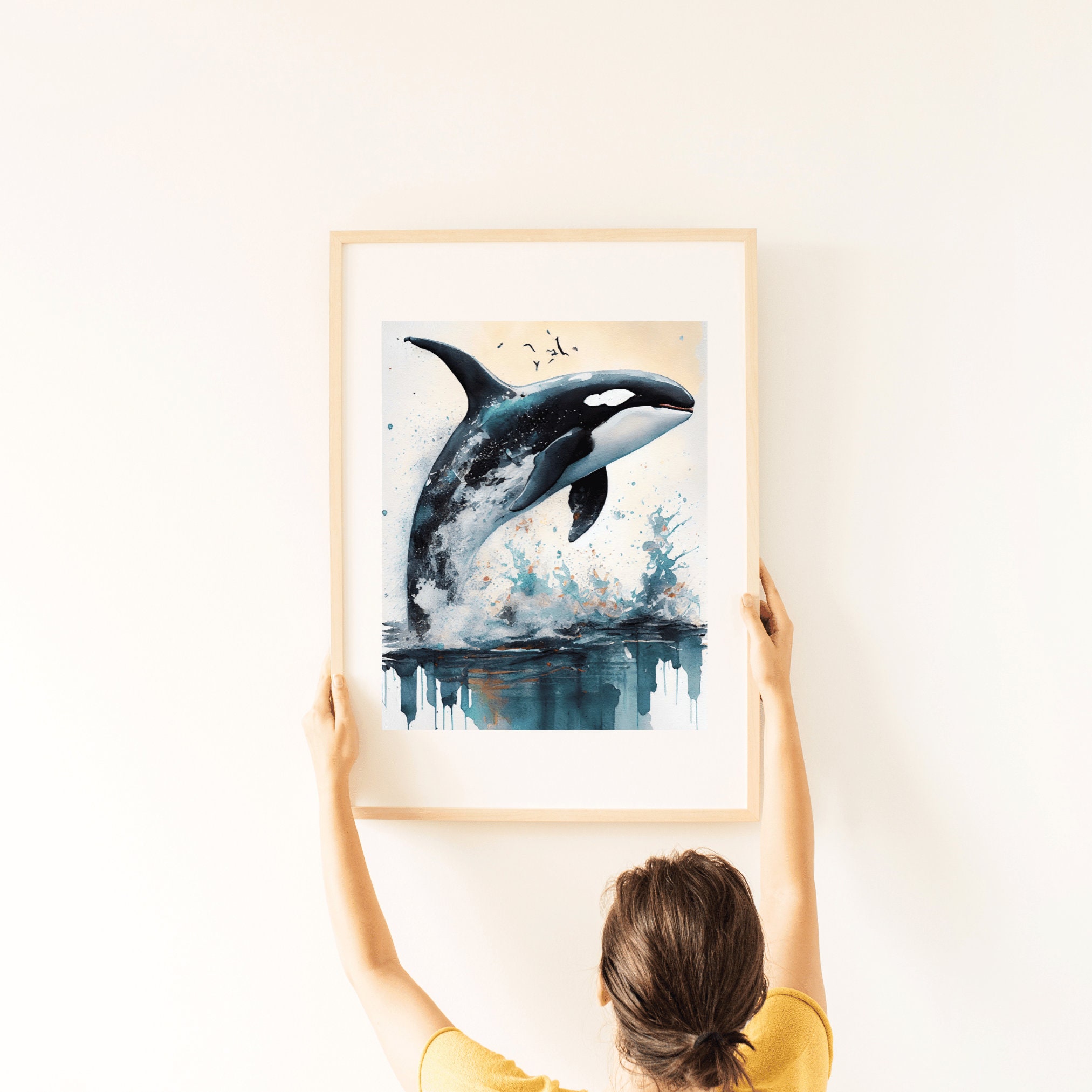 Whales Art, Orca Painting, Orca Whale, Killer Whale, Orca Whale Print ...